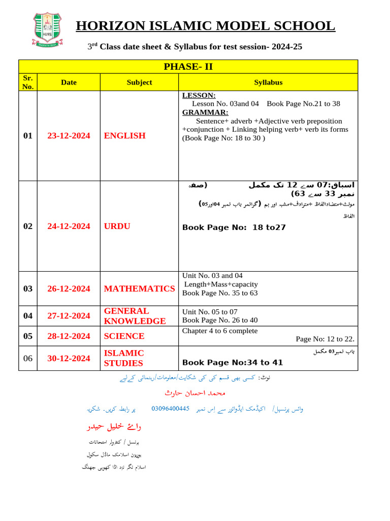 3 Class Phase 2 | PDF
