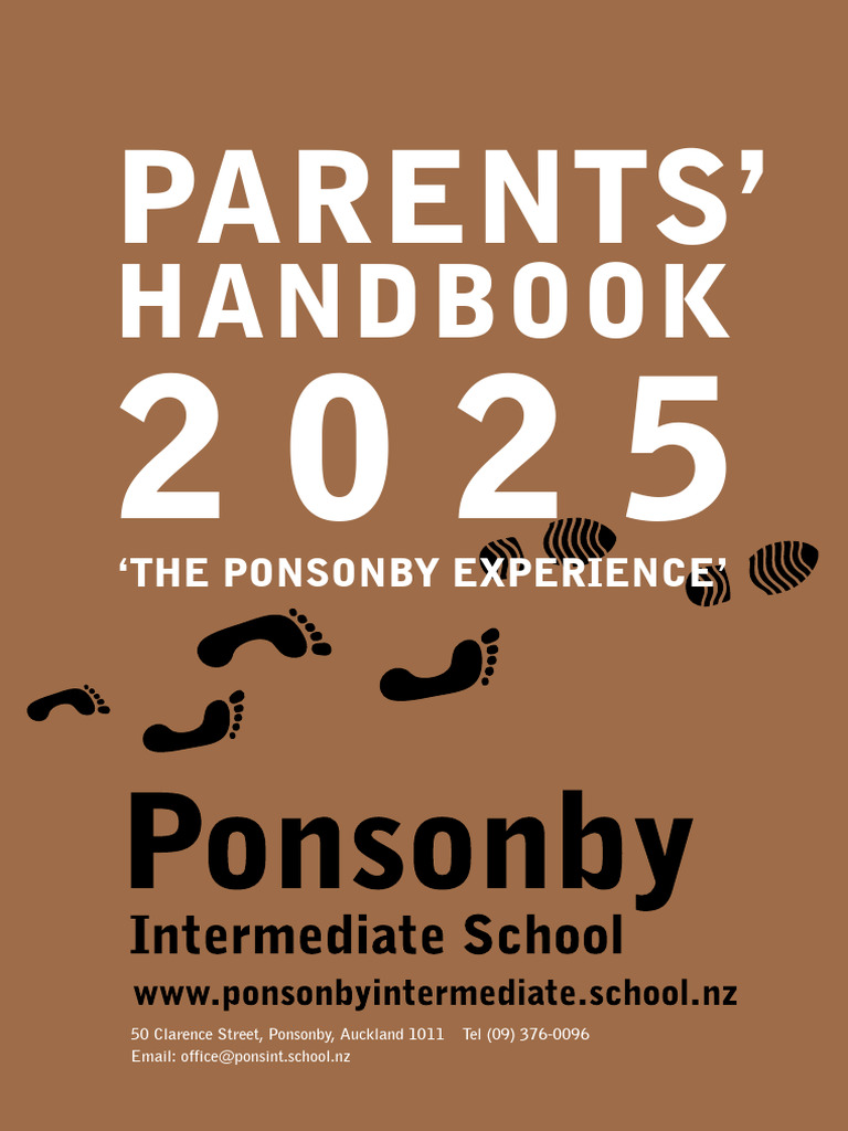 Ponsonby Intermediate Parent Handbook 2025 | PDF | Teachers | Curriculum