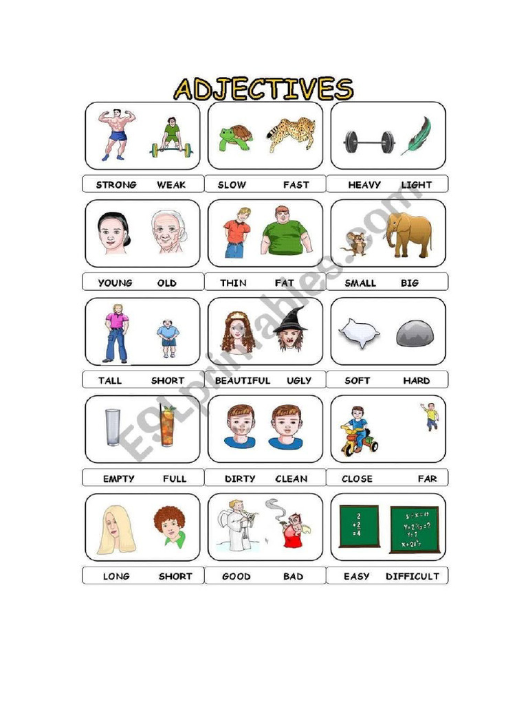 Adjectives, Subject + Tobe | PDF