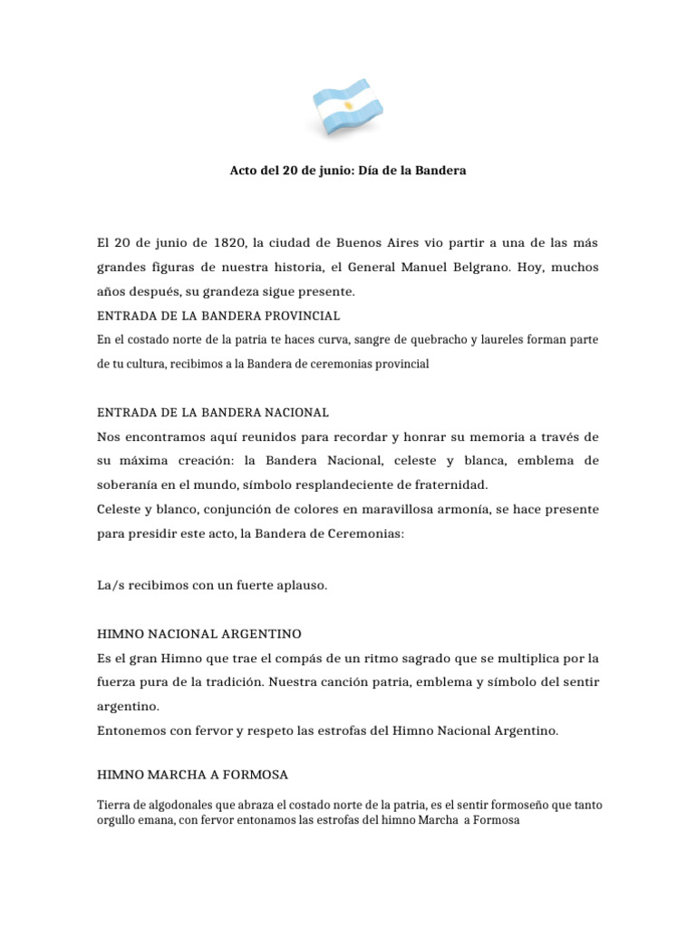 Glosas 20 de Junio | PDF