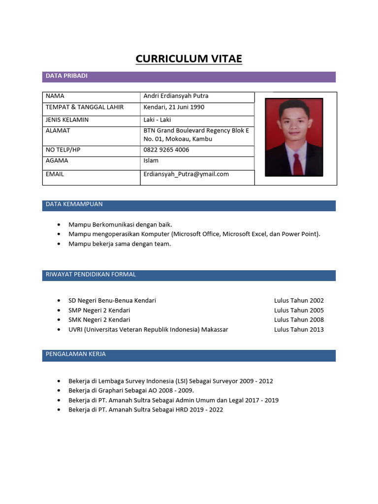 CV Andri | PDF