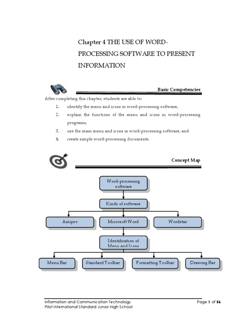 Chapter 4 The Use of Word | PDF | Icon (Computing) | Microsoft Word