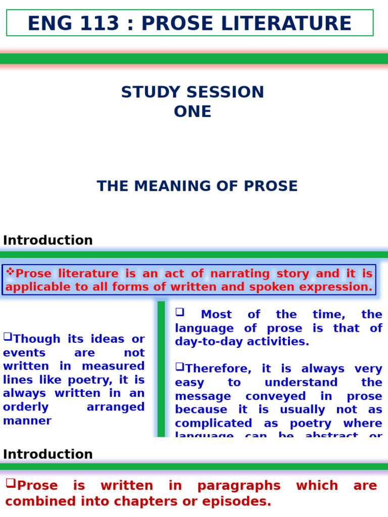 The Meaning of Prose | PDF