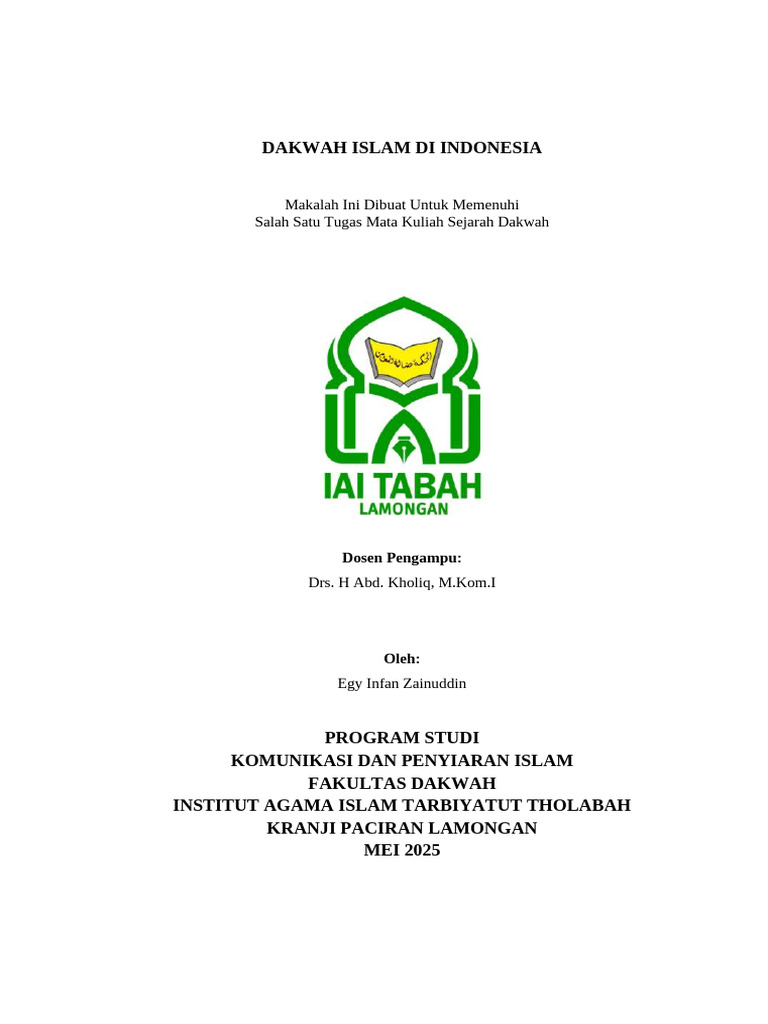 Makalah Sejarah Dakwah Egy. | PDF