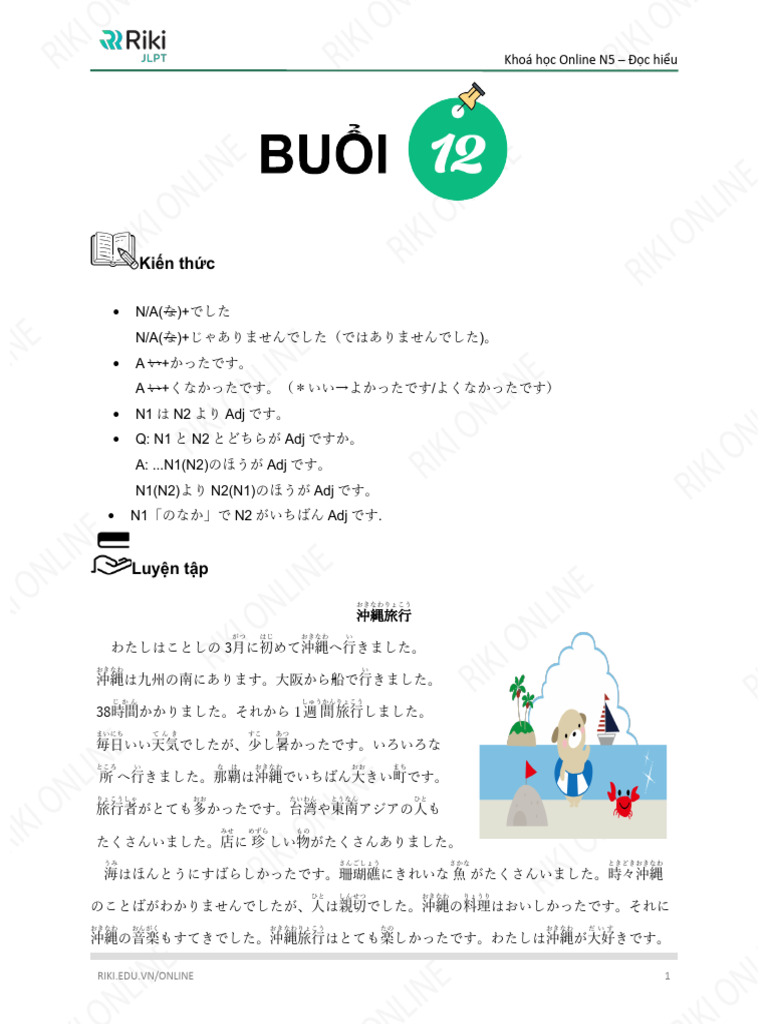 Ebook N5 Dochieu Bai 12 | PDF