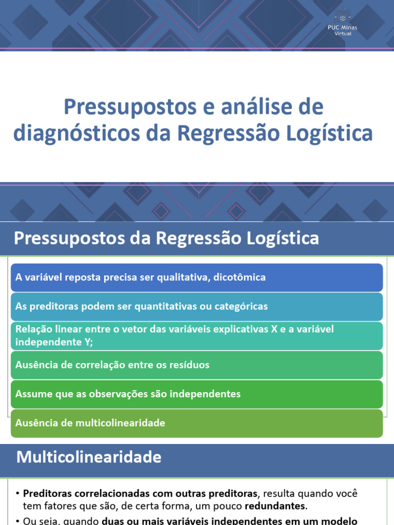Pressupostos da Regressão Logística | PDF | Regressão logística ...