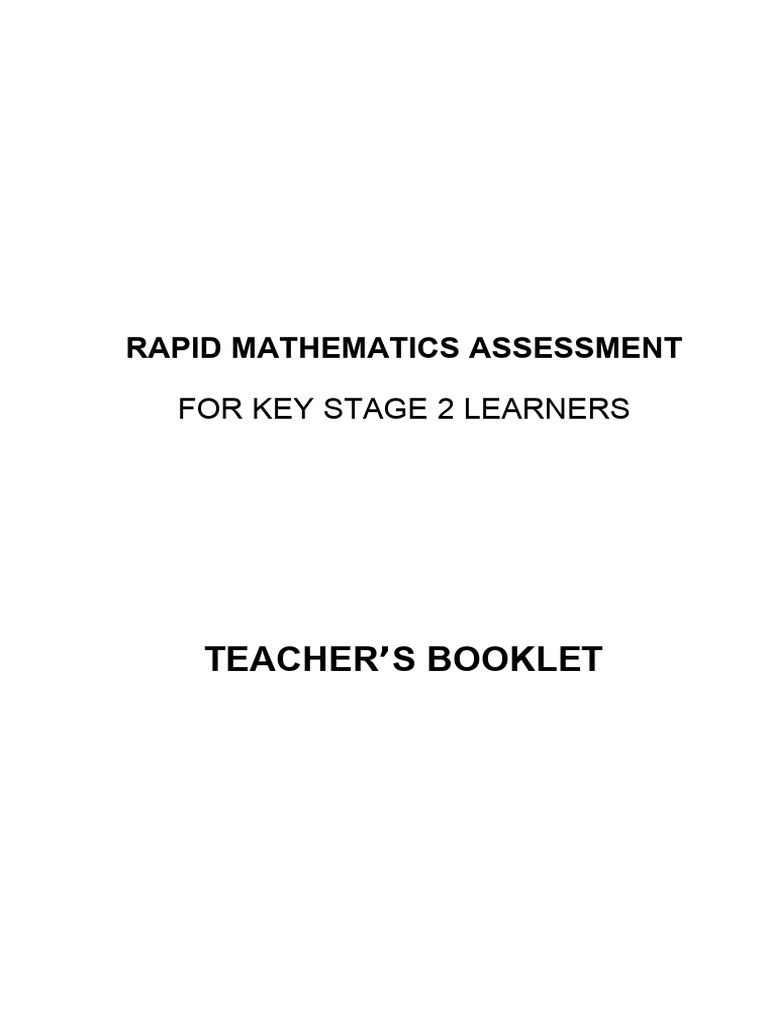 Rapid Math Assessment for KS2 Teachers | PDF | Area | Mathematics