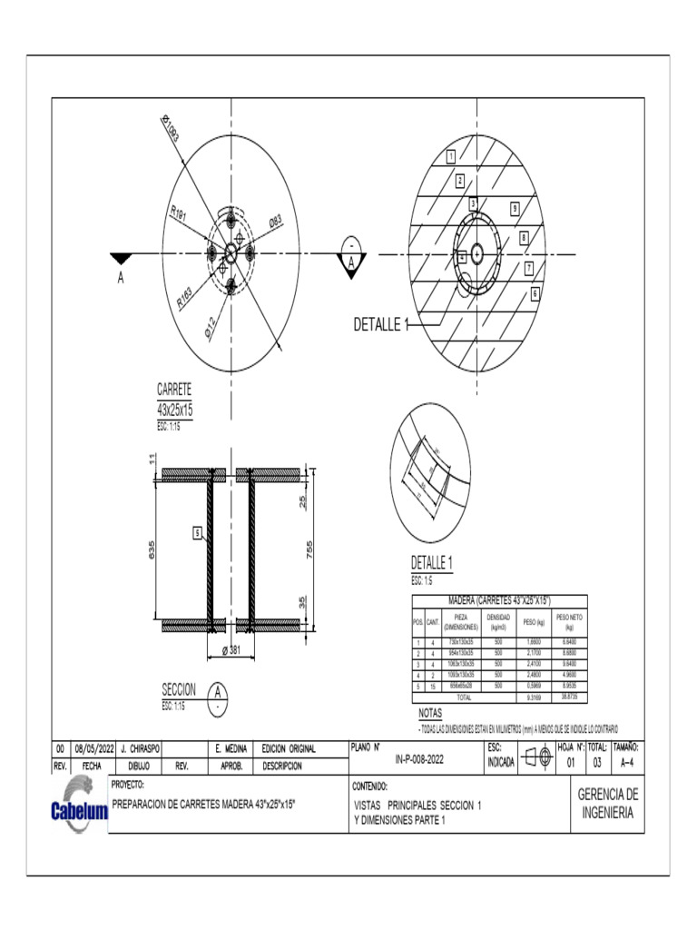 Carrete 43 X 25 X 15-Plano1 | PDF