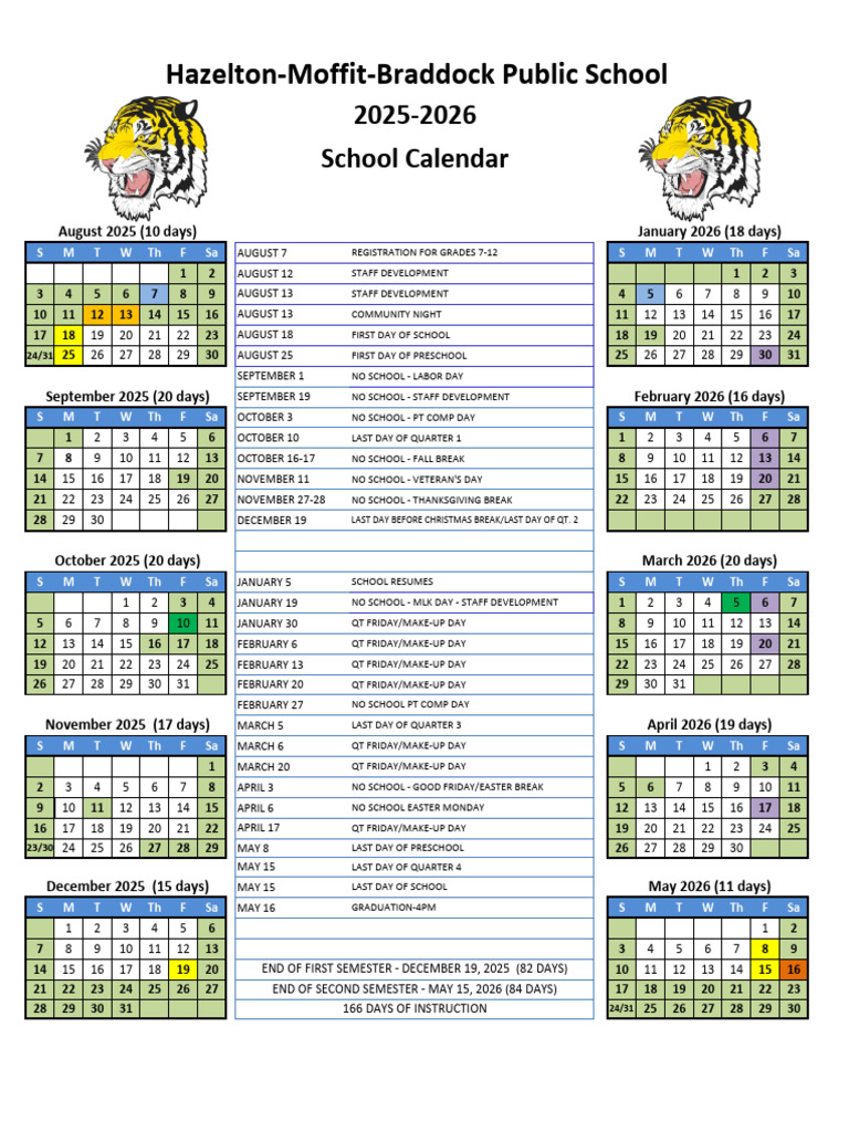 2025-2026 HMB School Calendar | PDF | Observances | Holidays
