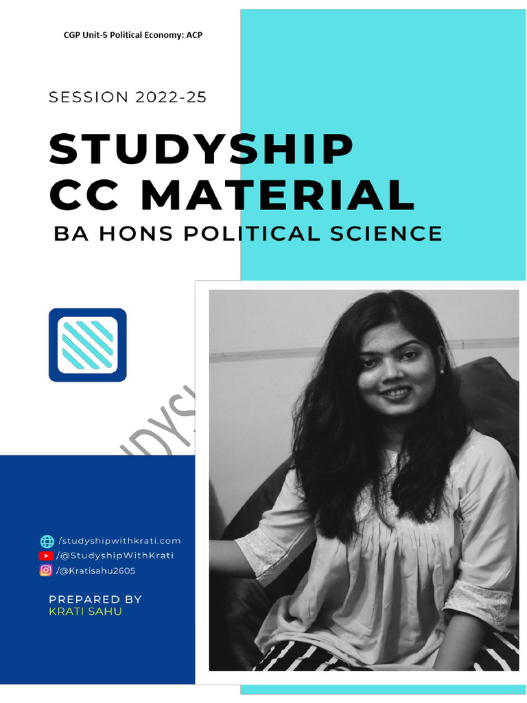 SWK CGP Unit-5 Political Economy Acp Notes | PDF | World Systems Theory ...