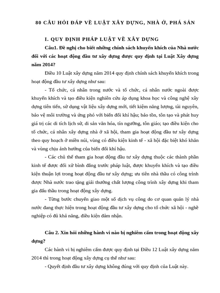 On Tap Luat Xay Dung | PDF