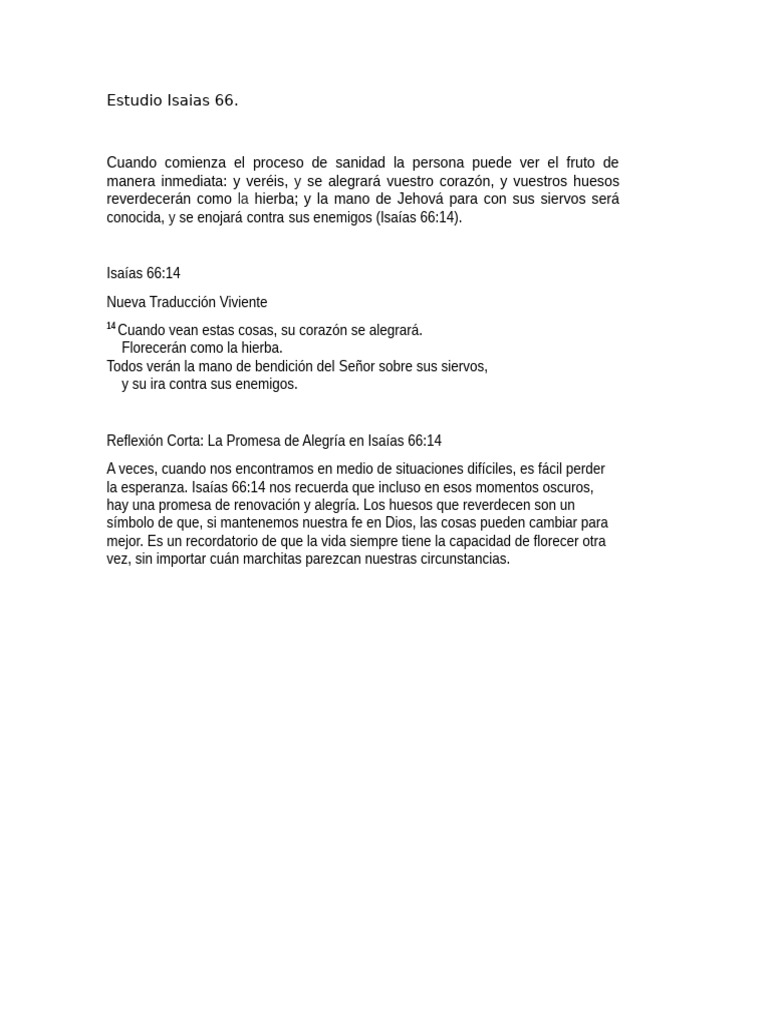 Estudio Isaias 66 | PDF
