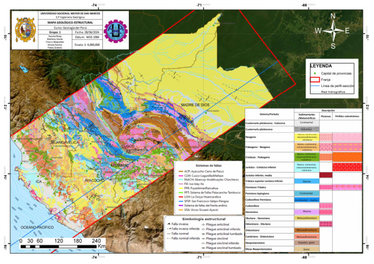 Mapa Geológico-Estructural del Perú | PDF