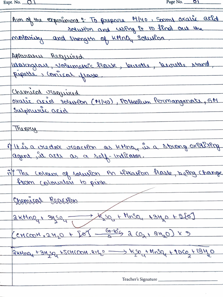 Class 12th Chemistry Experiment 01 | PDF