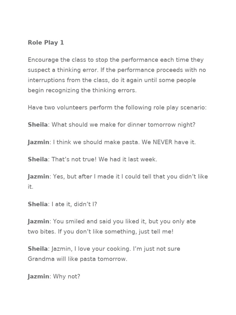 Role Play 1 With 2 Students Week 4 Gathering | PDF