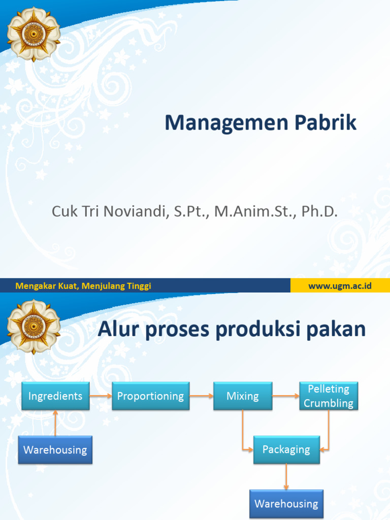 Managemen & Perencanaan Pabrik Pakan | PDF