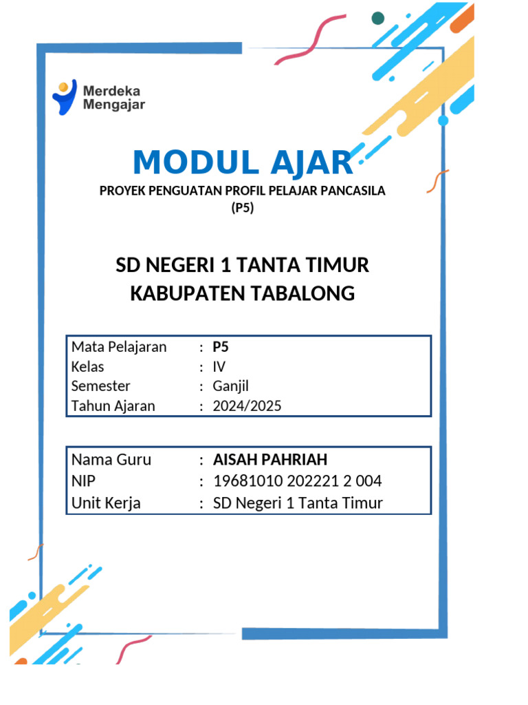 Modul Ajar p5 Baru | PDF