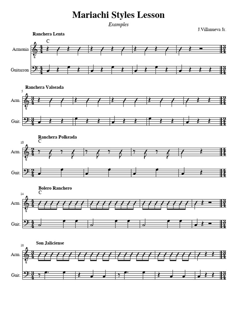 Mariachi Styles | PDF