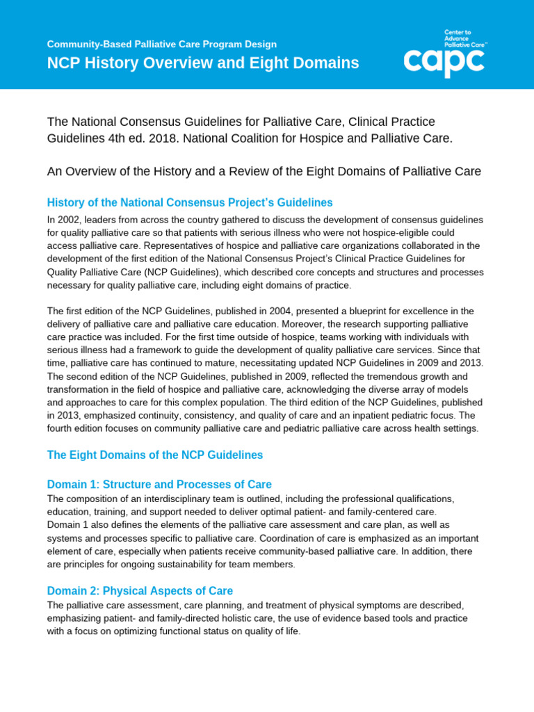 National Consensus Project History and Domains Overview | PDF ...