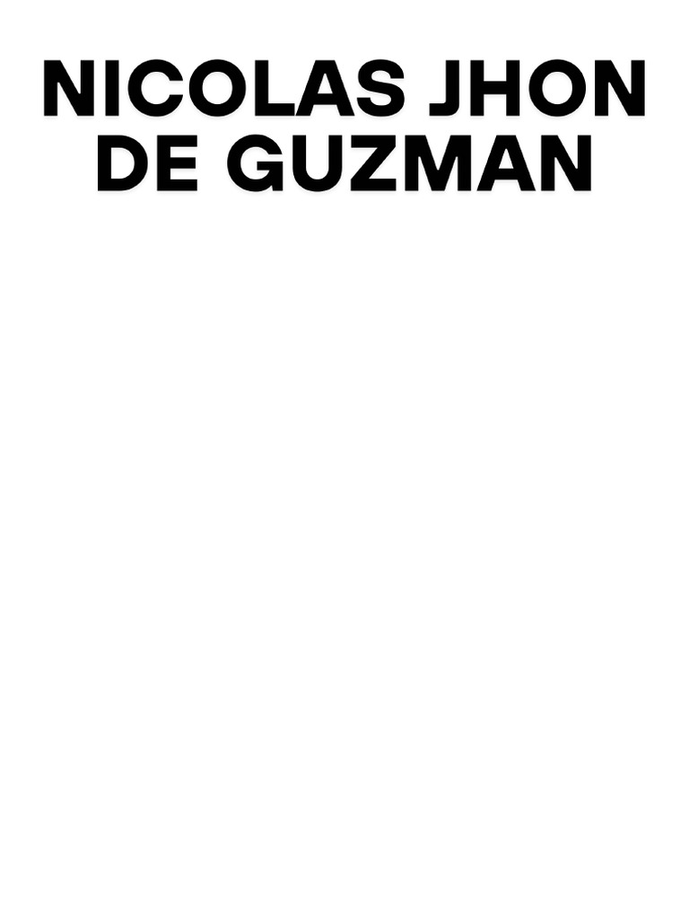 Nicolas Jhon de Guzman | PDF