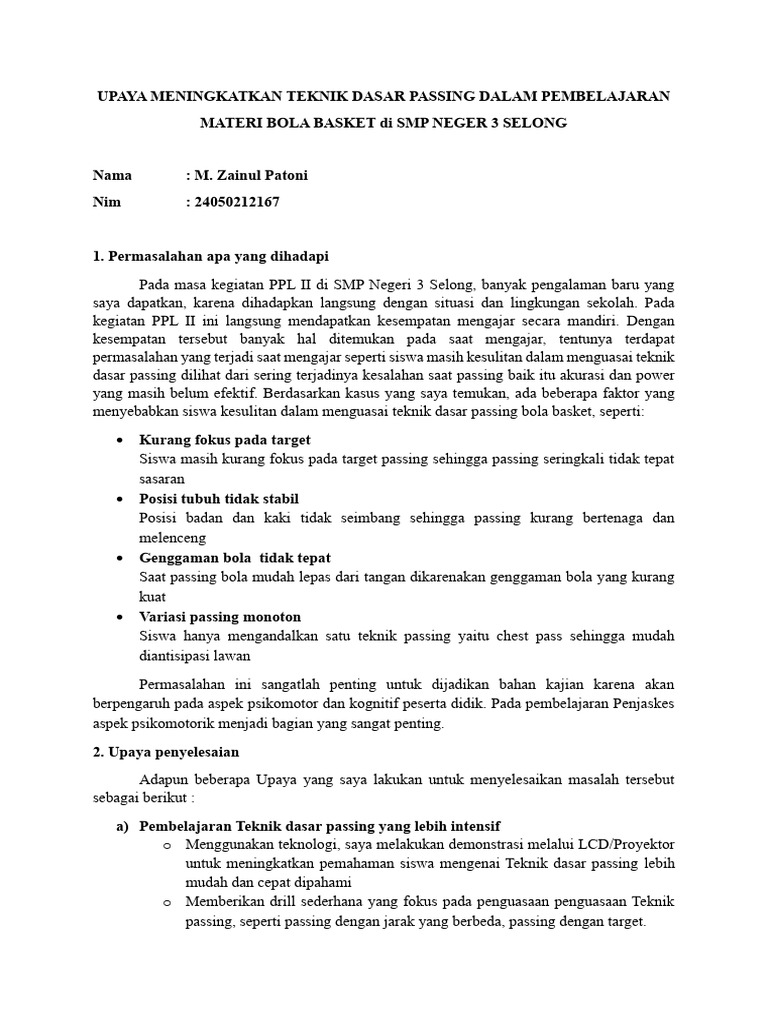 Studi Kasus - PPG PJOK 2024 | PDF