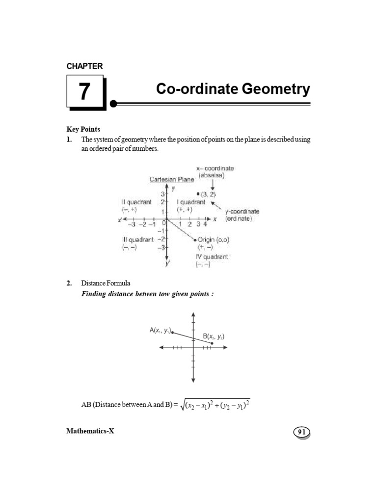 10 Maths Coordinate Geometry Notes Question Bank | PDF | Triangle ...