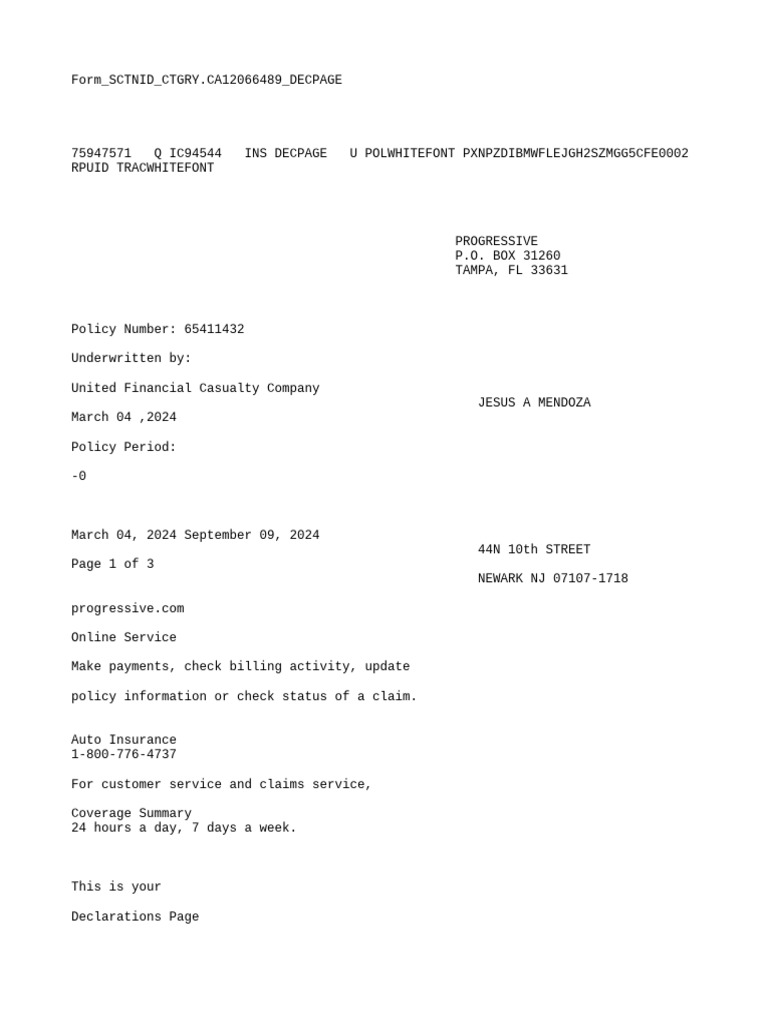 Progressive Insurance Card PDF | PDF | Vehicles | Business Law