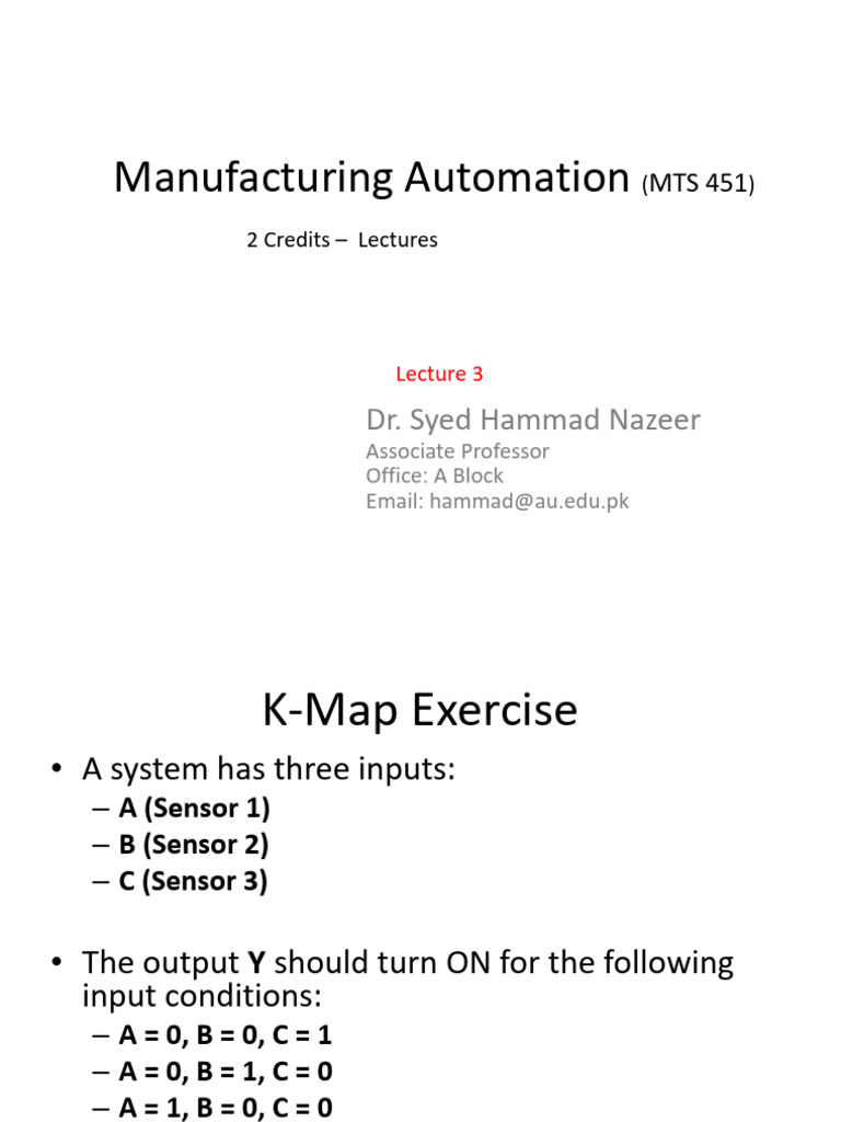 Manufacturing Automation Lecture 3 | PDF | Programmable Logic Controller | Timer