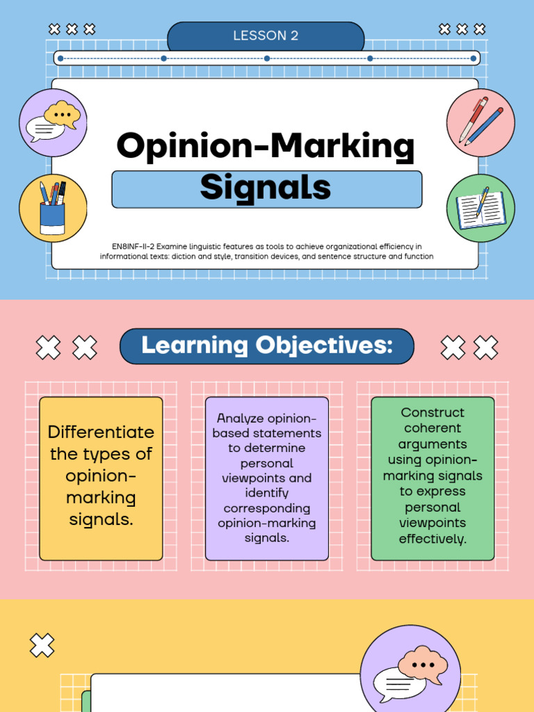 Understanding Opinion-Marking Signals | PDF | Opinion | Phrase