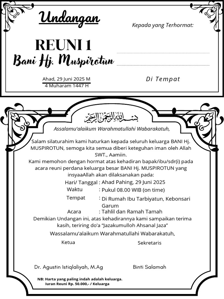 Undangan Reuni 3 | PDF
