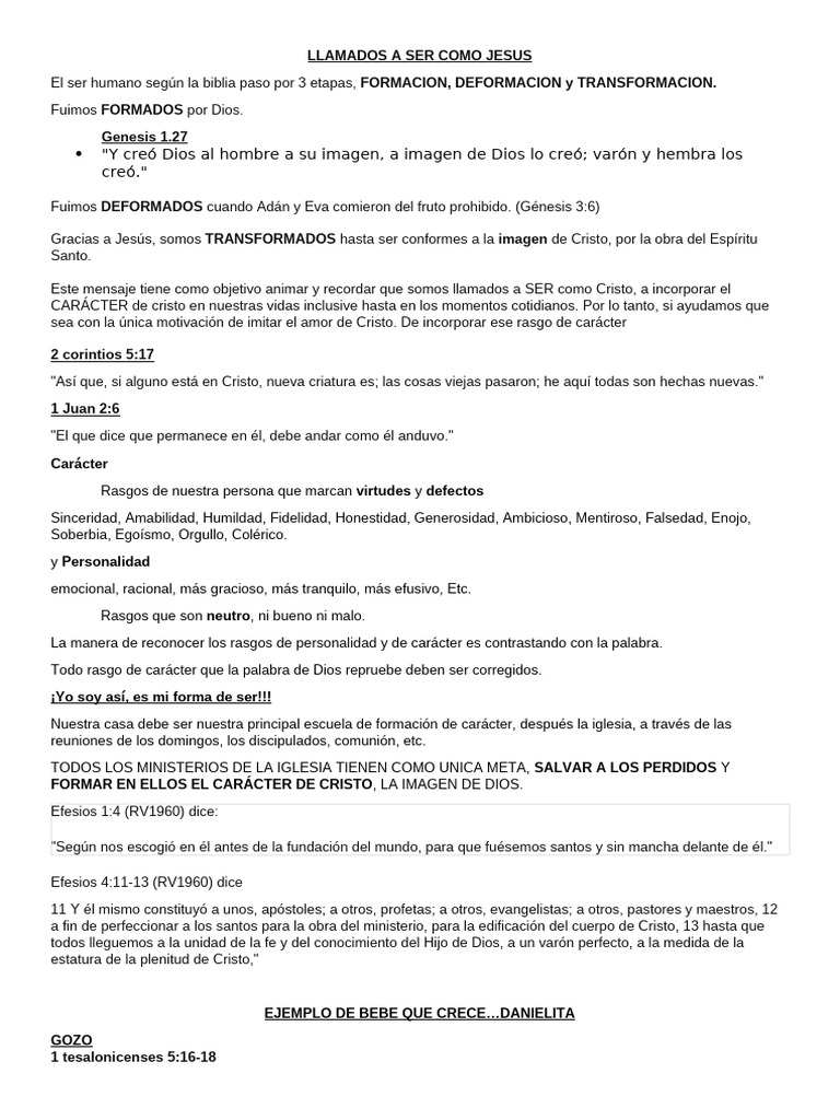 Llamados A Ser Como Jesus | PDF | Cristo (título) | Jesús