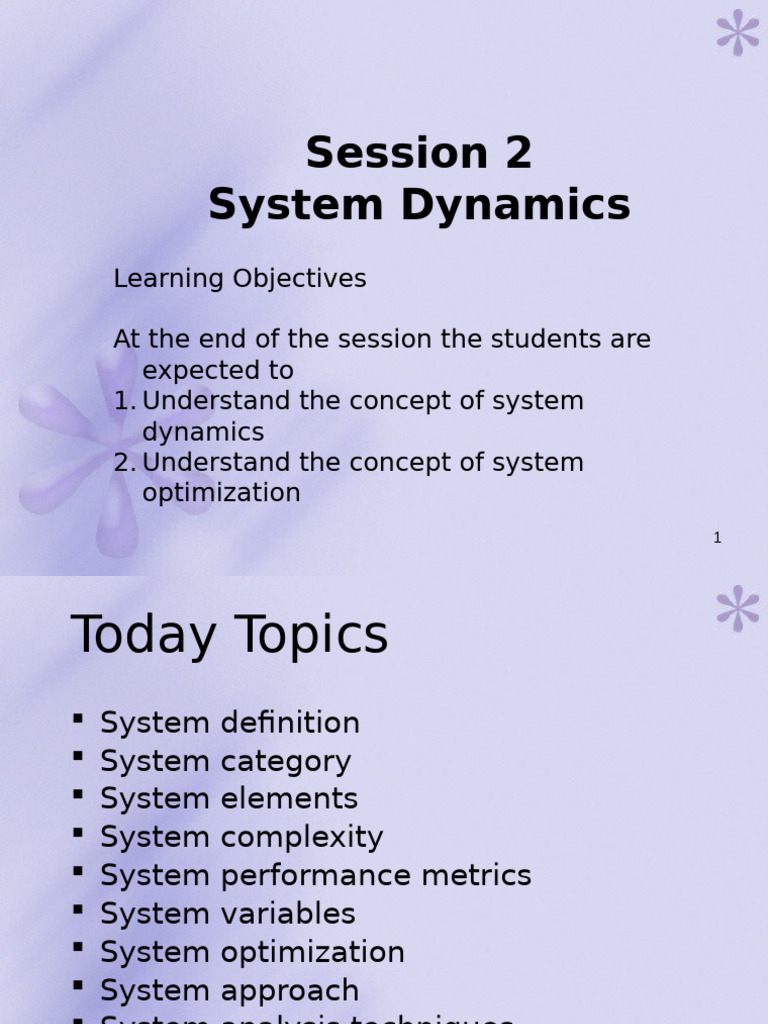 02.system Dynamics | PDF | Mathematical Optimization | System