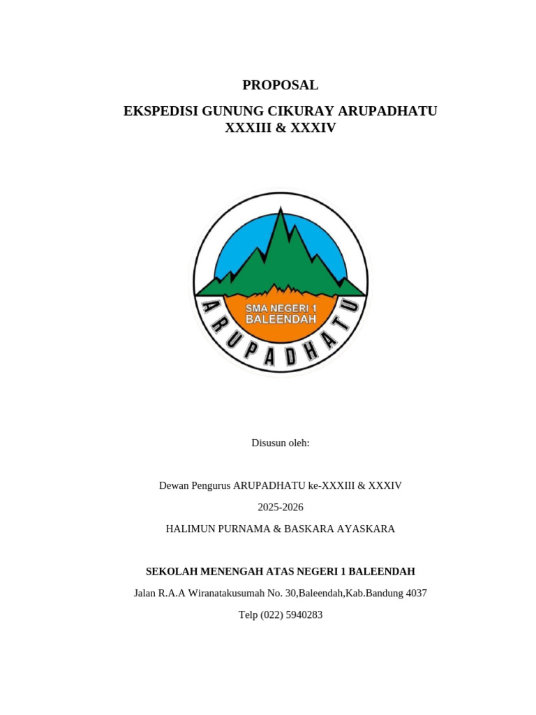 Ekspedisi Gunung Cikuray 2025-2026 | PDF