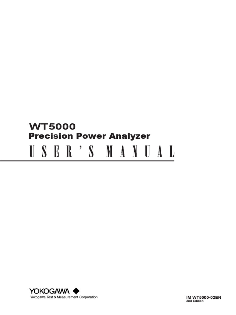 En WT5000 Users Manual | PDF | Electronic Filter | Ac Power