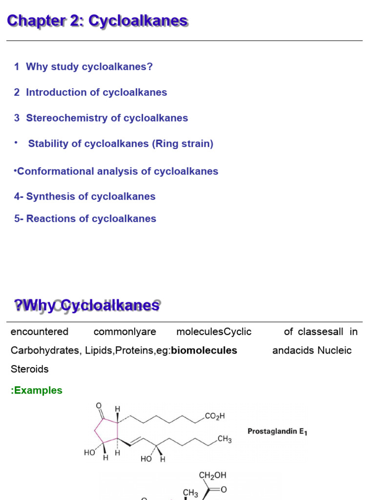 Understanding Cycloalkanes: Structure & Reactions | PDF ...