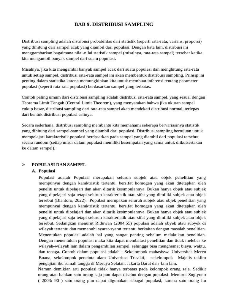 Distribusi Sampling | PDF