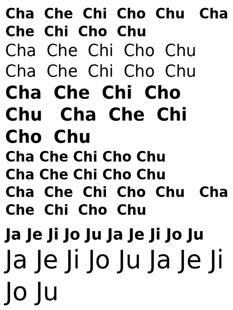 Cha Che Chi Cho Chu Cha Che Chi Cho Chu | PDF