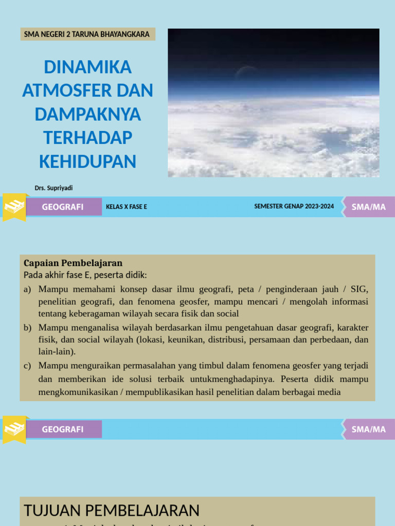 Bahan Ajar Dinamika Atmosfer | PDF