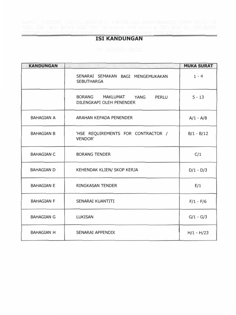 Tender Doc Water | PDF