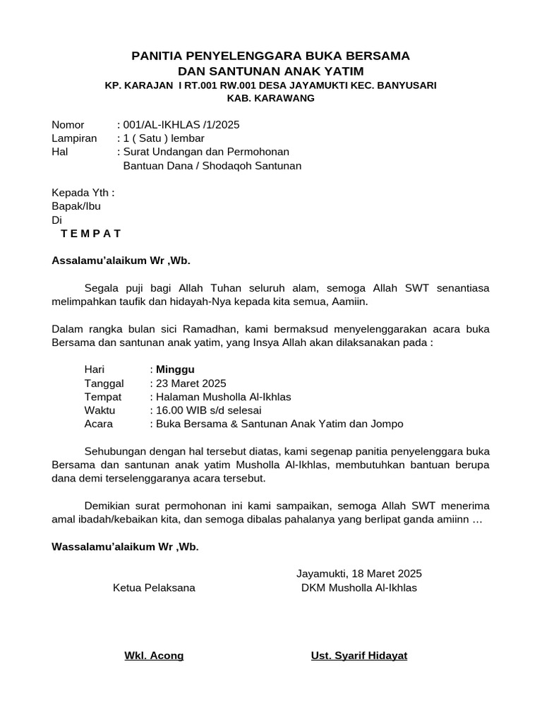 Undangan Bukber | PDF
