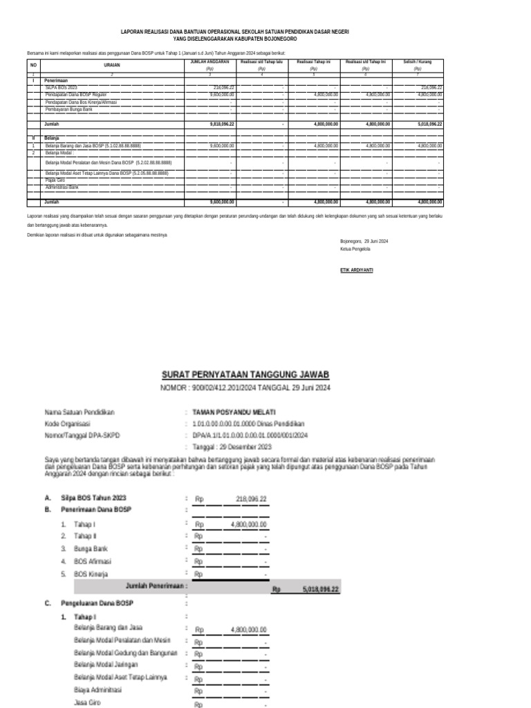 Lra SPTJ SPTMH K7a Aset Sampai Dengan Juni 2024 | PDF
