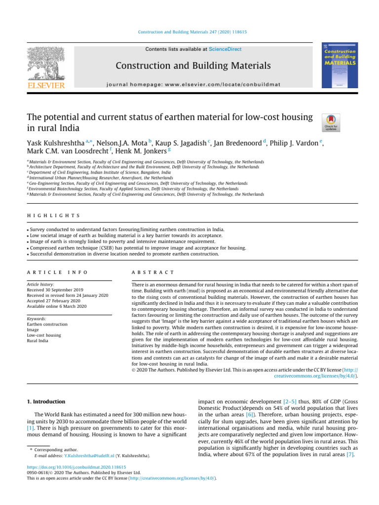 Earth As Building Material . | PDF | Roof | Civil Engineering
