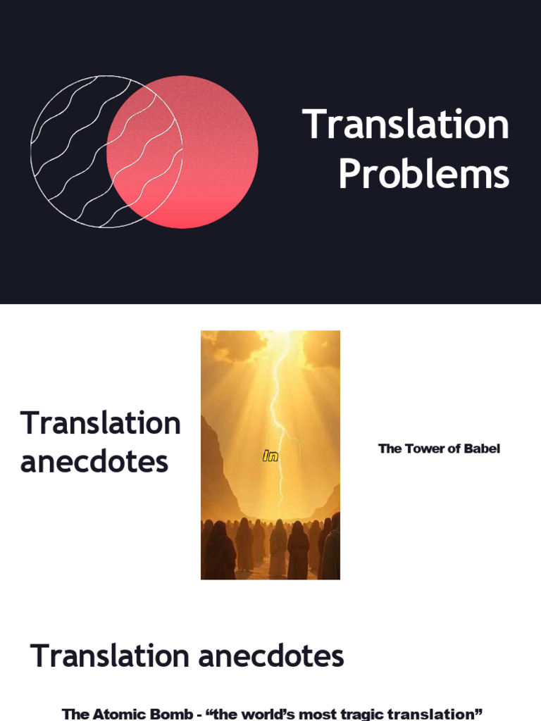 Aula 4 e 5 - Translation Problems | PDF | Phonology | Communication