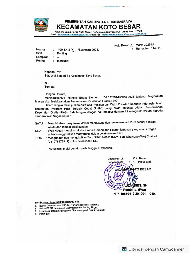 Instruksi Camat | PDF