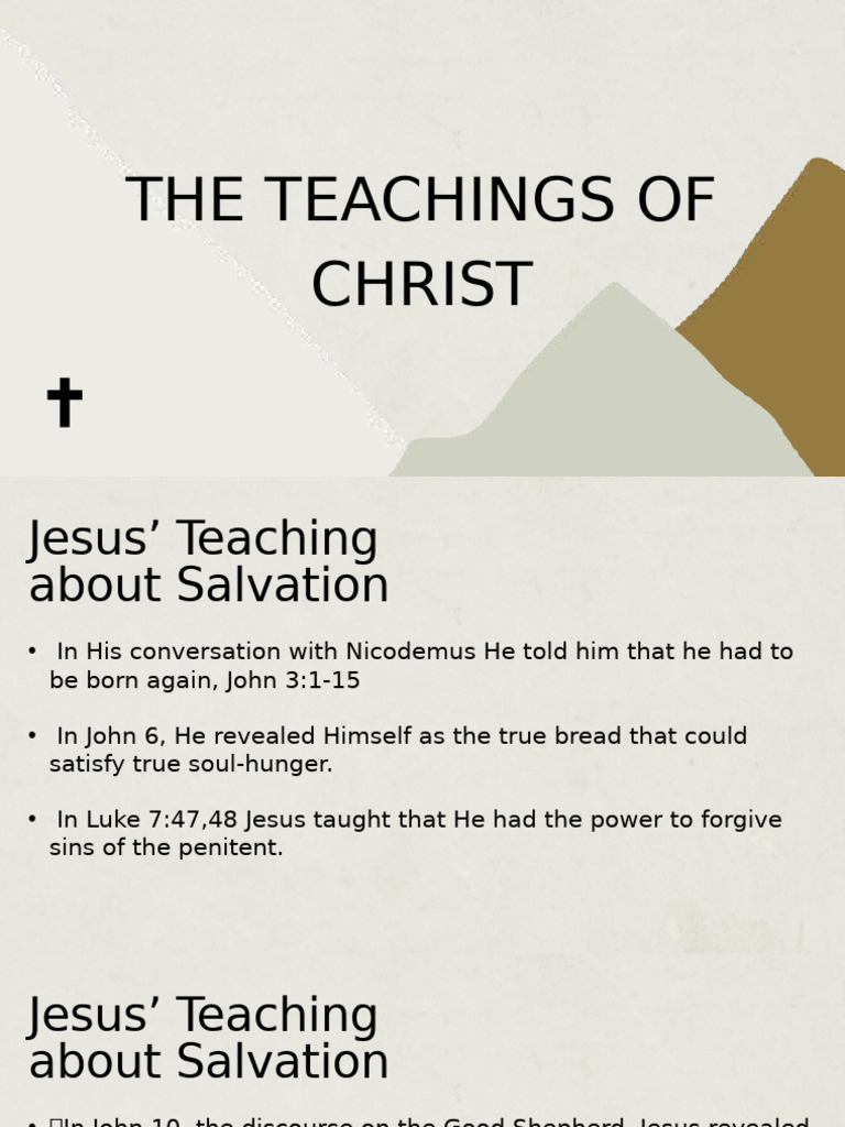 The Teachings of Christ | PDF | Jesus | Gospel Of John