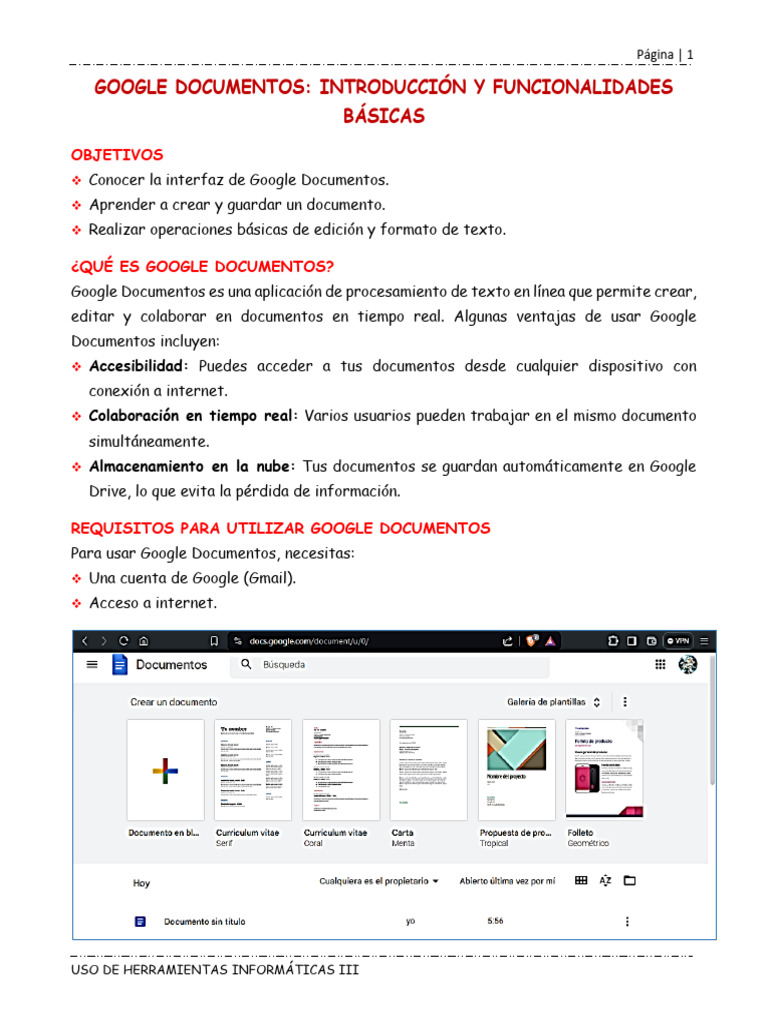 05 - Google Documentos Introducción Y Funcionalidades Básicas | PDF | Universo | Espacio