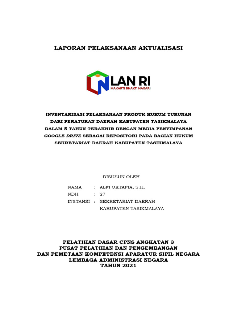 Laporan Latsar | PDF