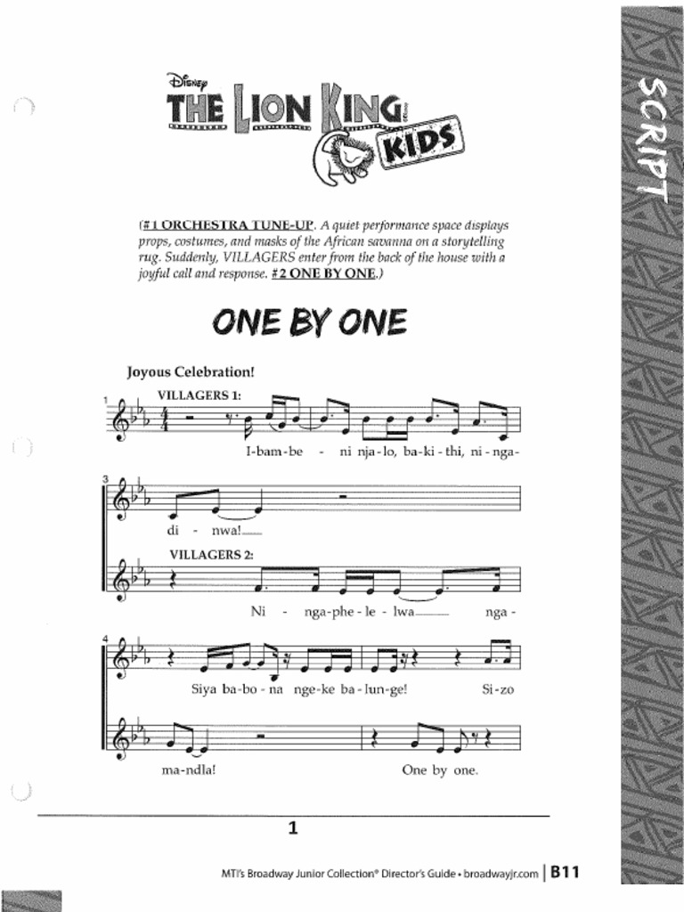 Lion King Kids Script | PDF