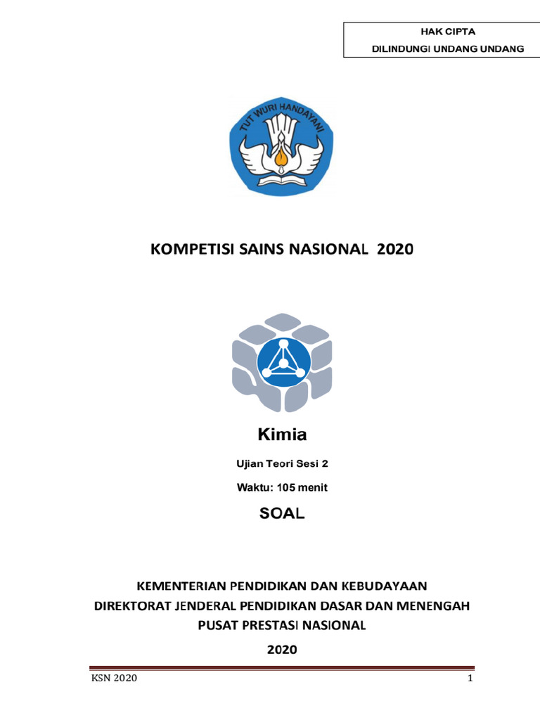 Sesi 2 KSN Kimia 2020 | PDF