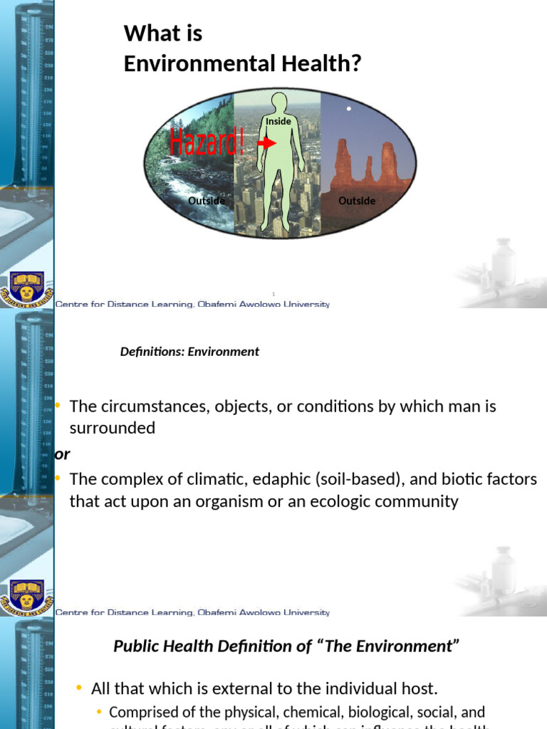 Introduction To Environmental Health | PDF | Environmental Health | Hazards